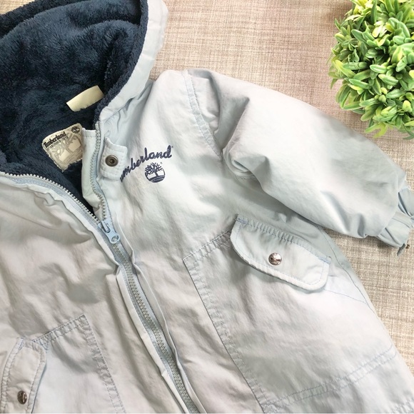 Timberland | Jackets & Coats | Timberland Powder Blue Insulated Sherpa ...